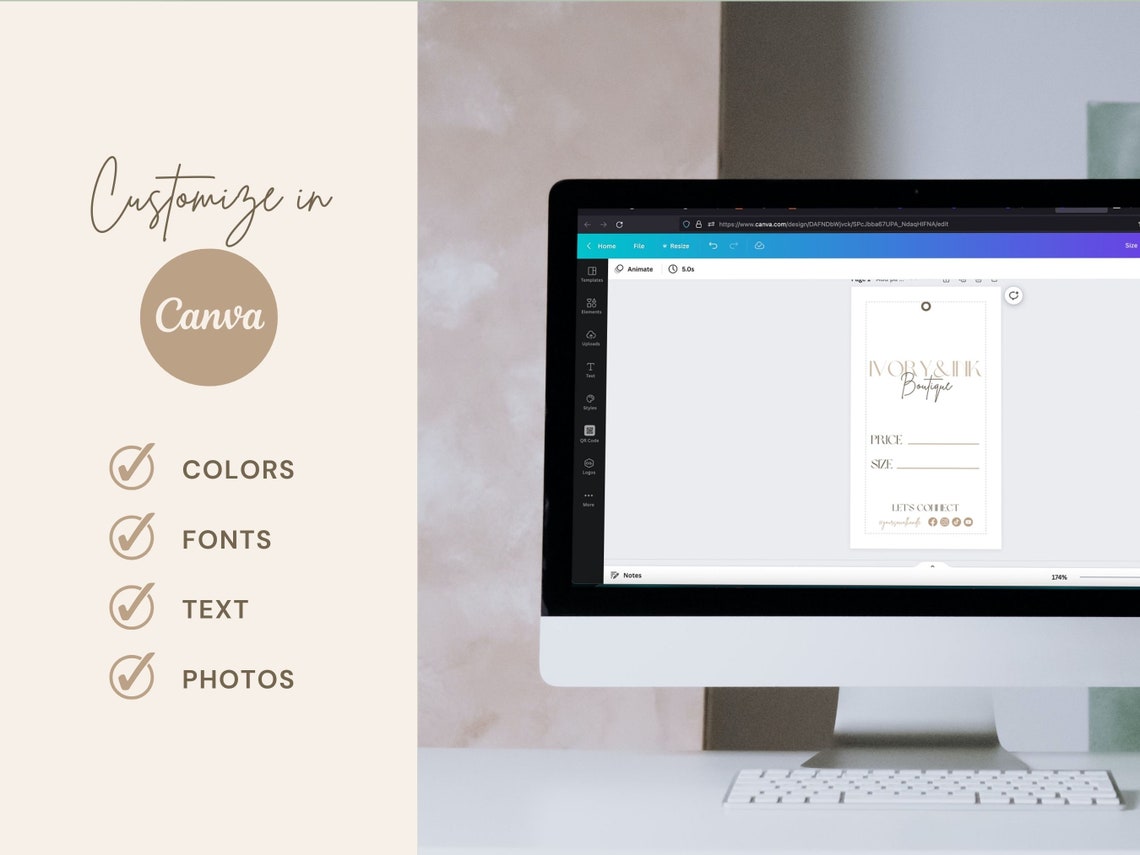 Custom Price Tags Template | Product Hang Tag Template | Hang Tags for ...