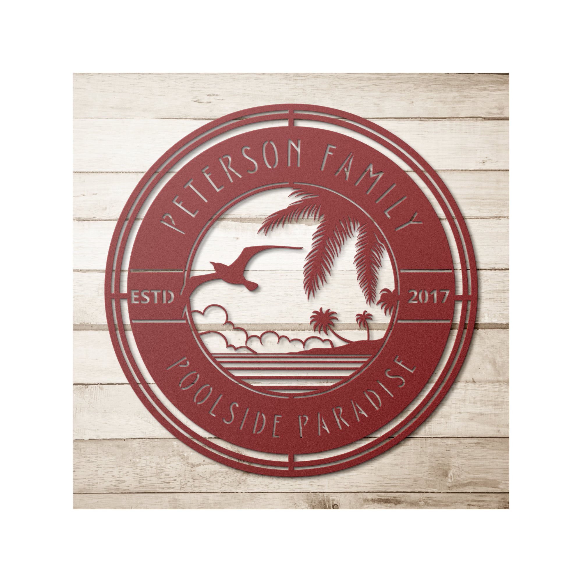 Personalized Metal Pool Sign: Custom Family Name, Outdoor Decor - Etsy