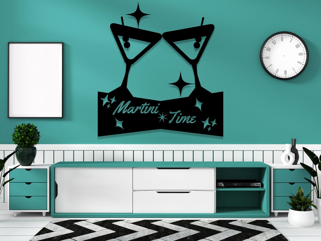 Personalized Retro Bar Sign | Martini Glass | Metal Bar Sign | Open Bar ...