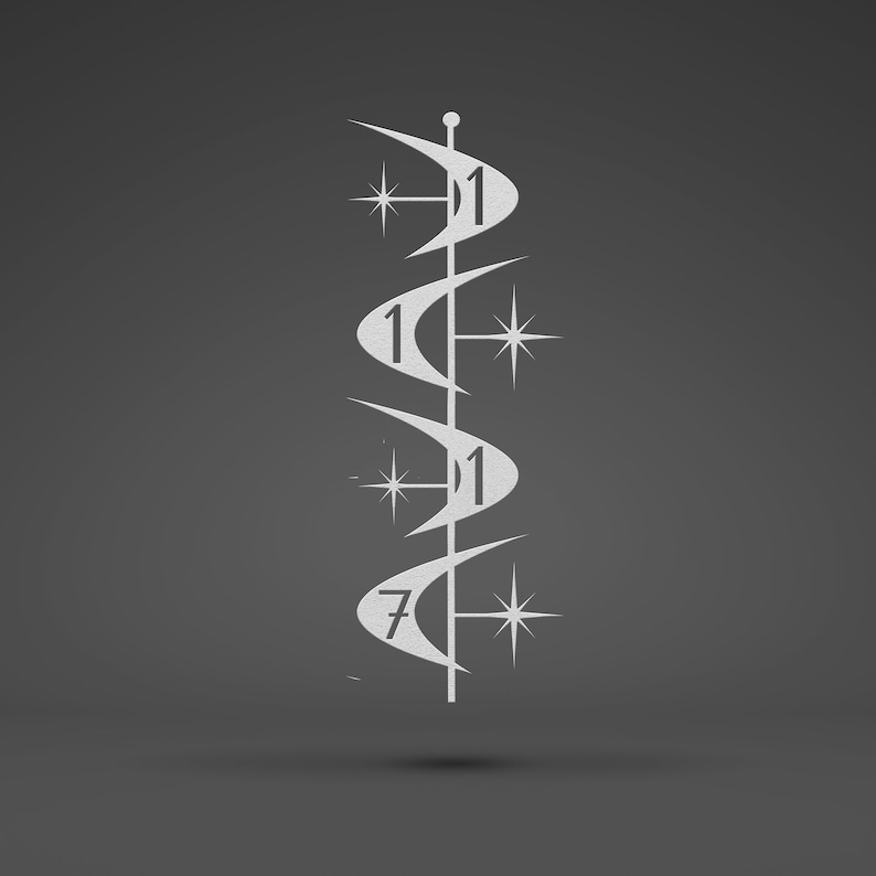 Personalized Retro Address Sign Mid Century Modern Custom - Etsy