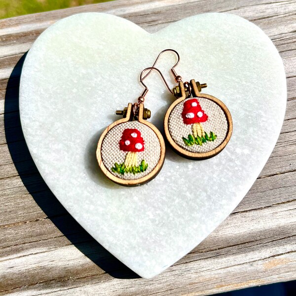 Embroidered Earrings - Etsy