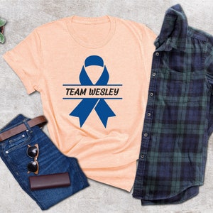 Colon Cancer Shirt, Custom Cancer Support Shirt, Matching Colon Cancer ...