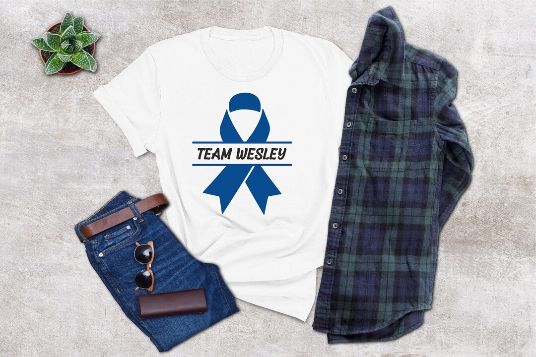 Colon Cancer Shirt, Custom Cancer Support Shirt, Matching Colon Cancer ...