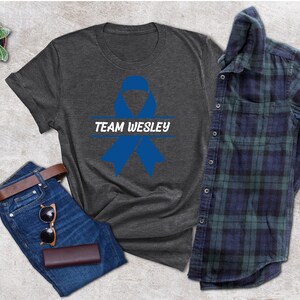 Colon Cancer Shirt, Custom Cancer Support Shirt, Matching Colon Cancer ...