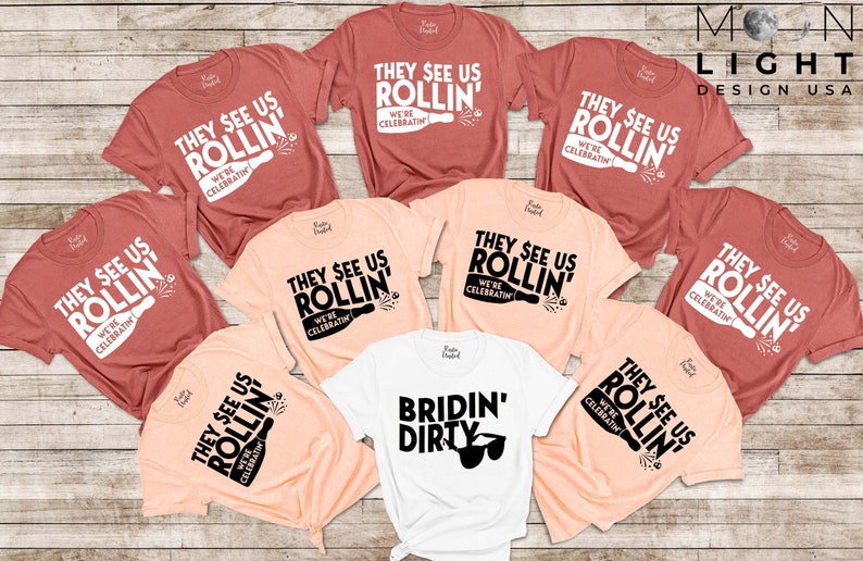 Funny Bachelorette Party Shirts Bridin Dirty Shirt They See - Etsy