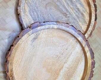 Wooden Bark Tray - Etsy