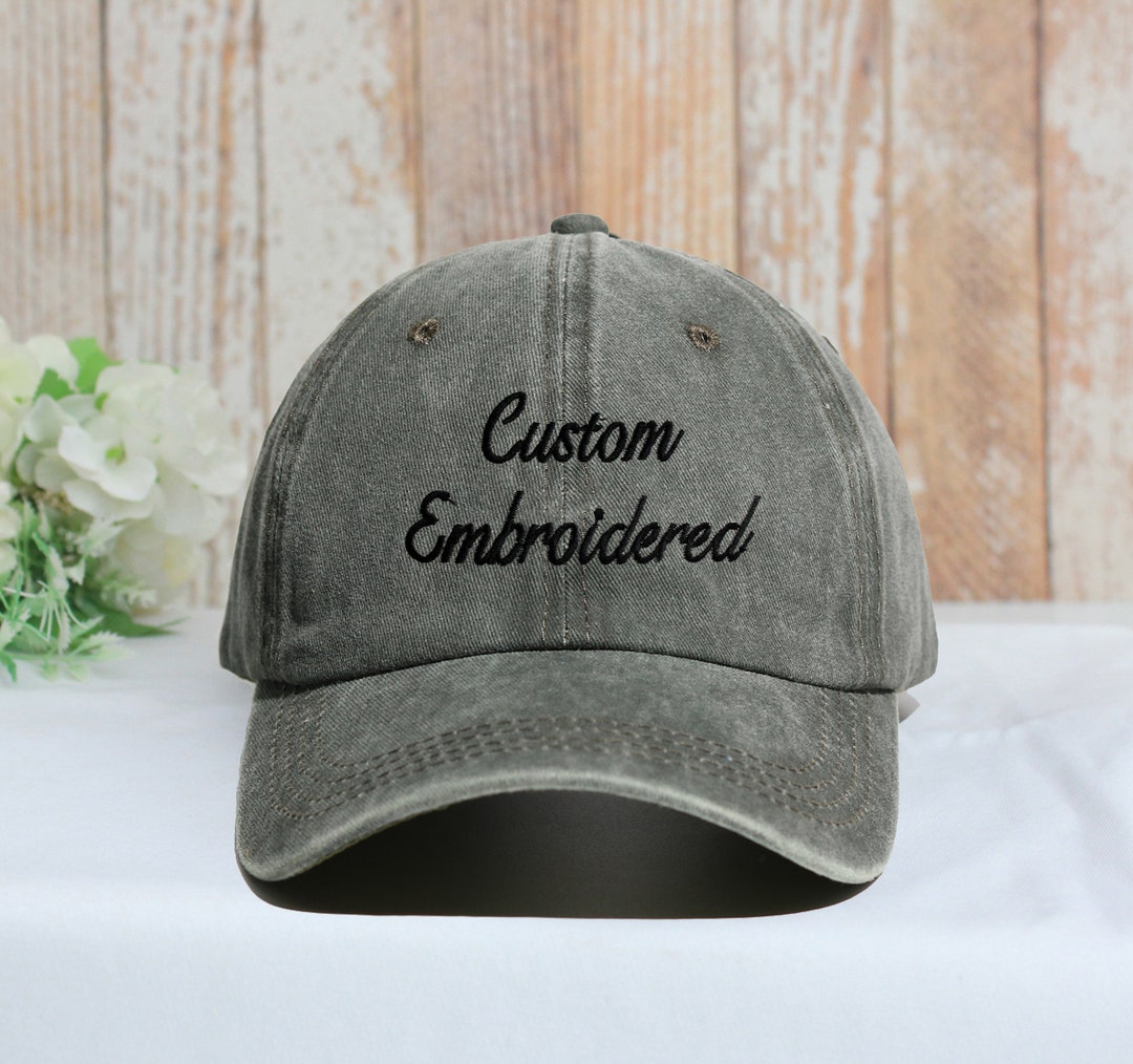 Custom Hat Embroidered Hat Initial Cap Personalized Ball Cap Custom Hat ...