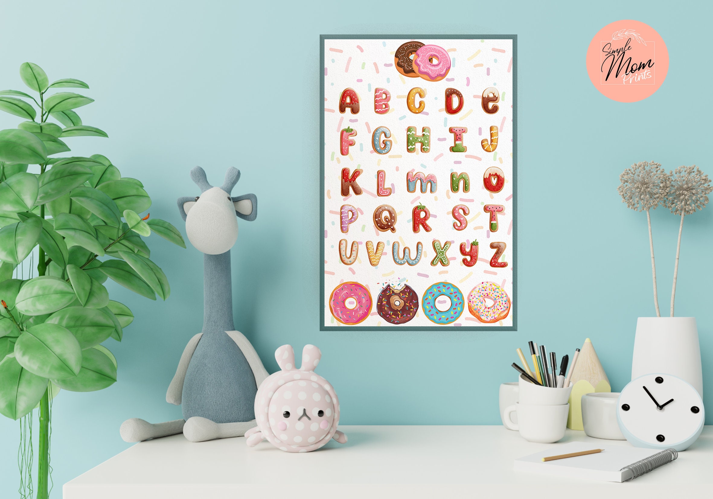 Alfabeto Imprimible Arte de pared Póster educativo Tema - Etsy México