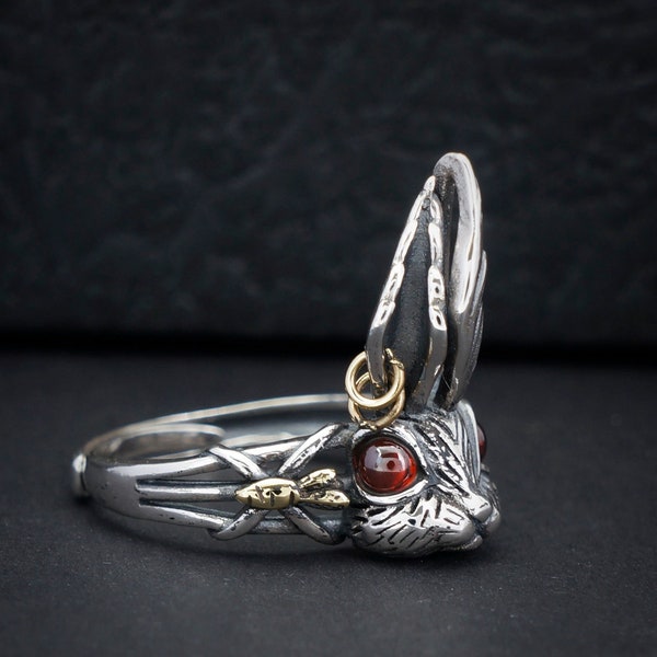 Rabbit Ring - Etsy
