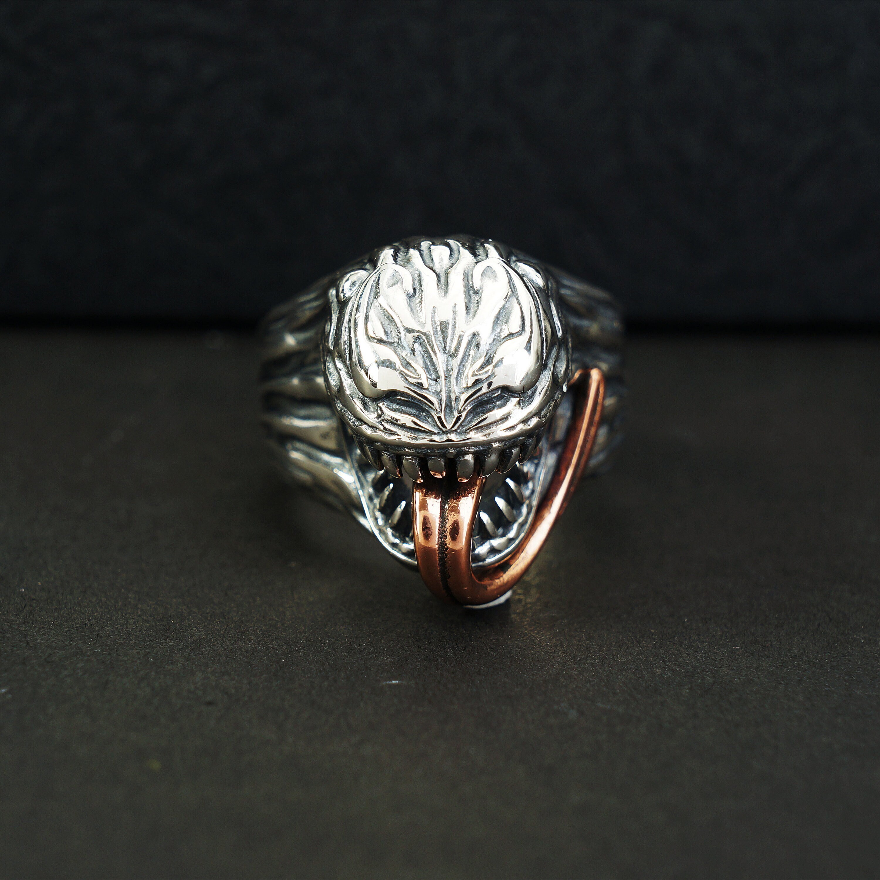 Pure Silver Venom Ring-marvel Superhero Ring-guardian Ring Dark Punk ...