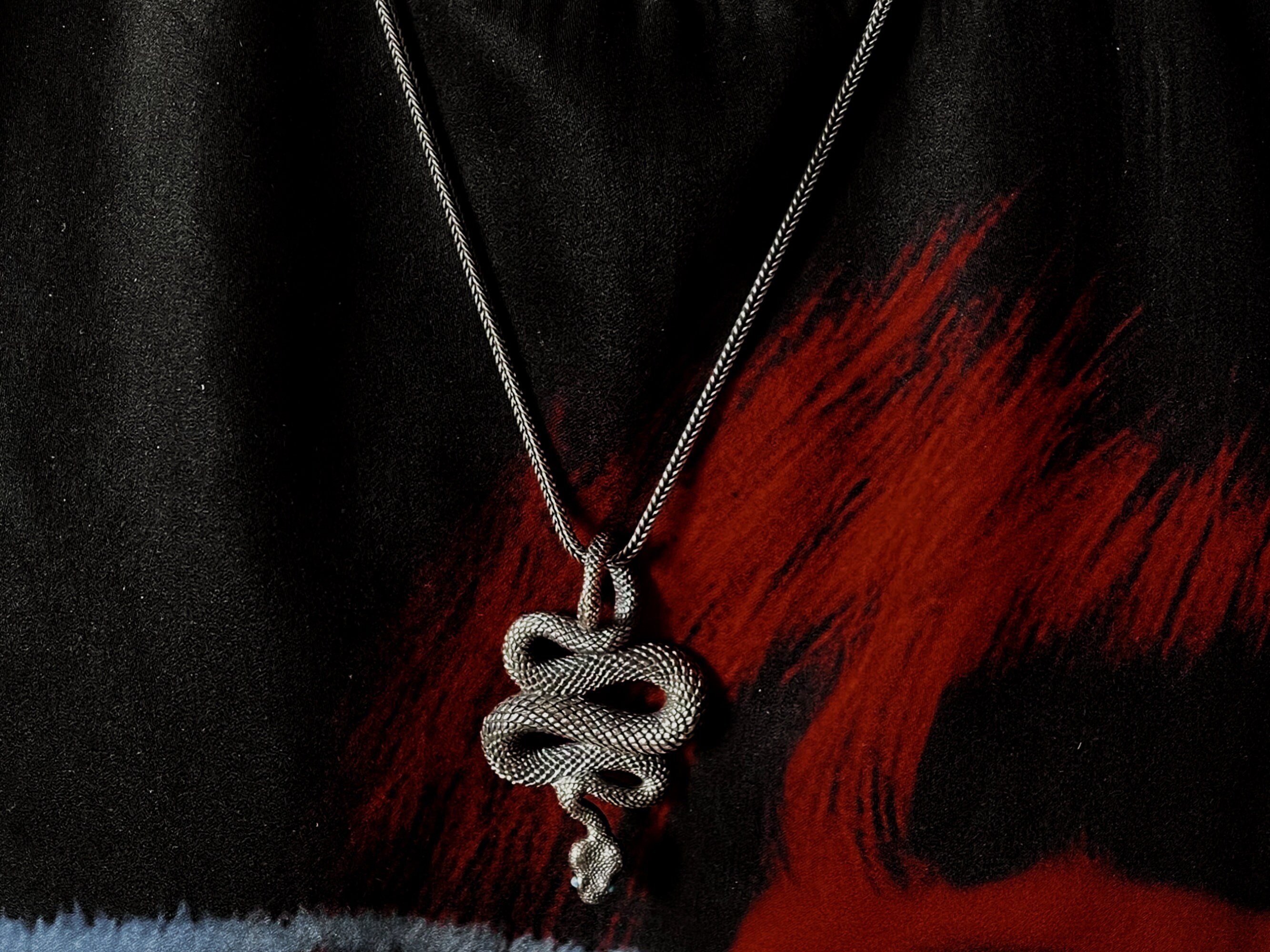 Snake Pendant for Men, Snake Pendant Necklace, Viper Snake Necklace ...