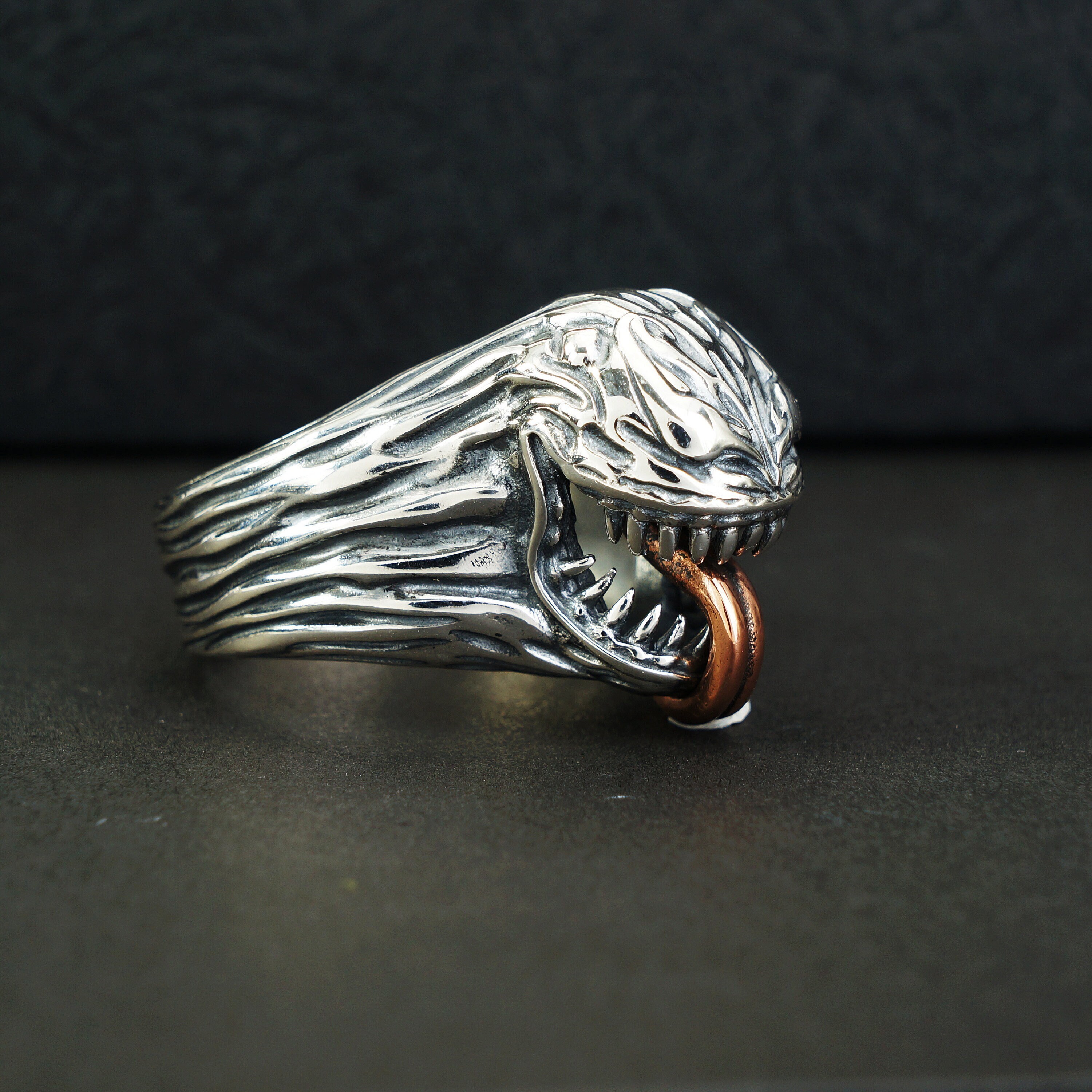 Pure Silver Venom Ring-marvel Superhero Ring-guardian Ring Dark Punk ...