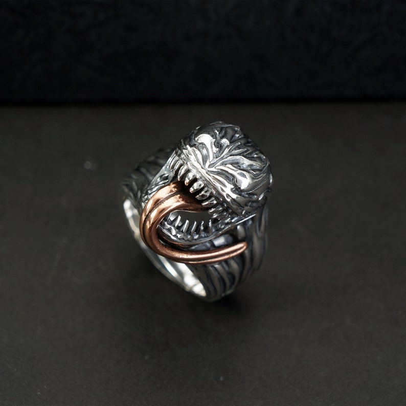 Pure Silver Venom Ring-marvel Superhero Ring-guardian Ring Dark Punk ...
