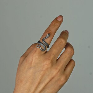 King Snake Silver Ring,king Cobra Sterling Silver Ring,python Ring for ...