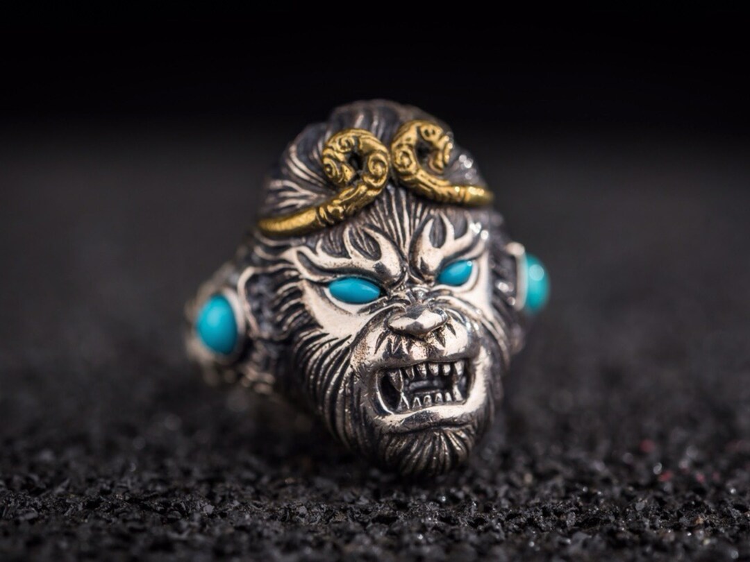 Black Myth:wukong,tightening Curse Monkey King Sun Wukong Ring,sterling ...