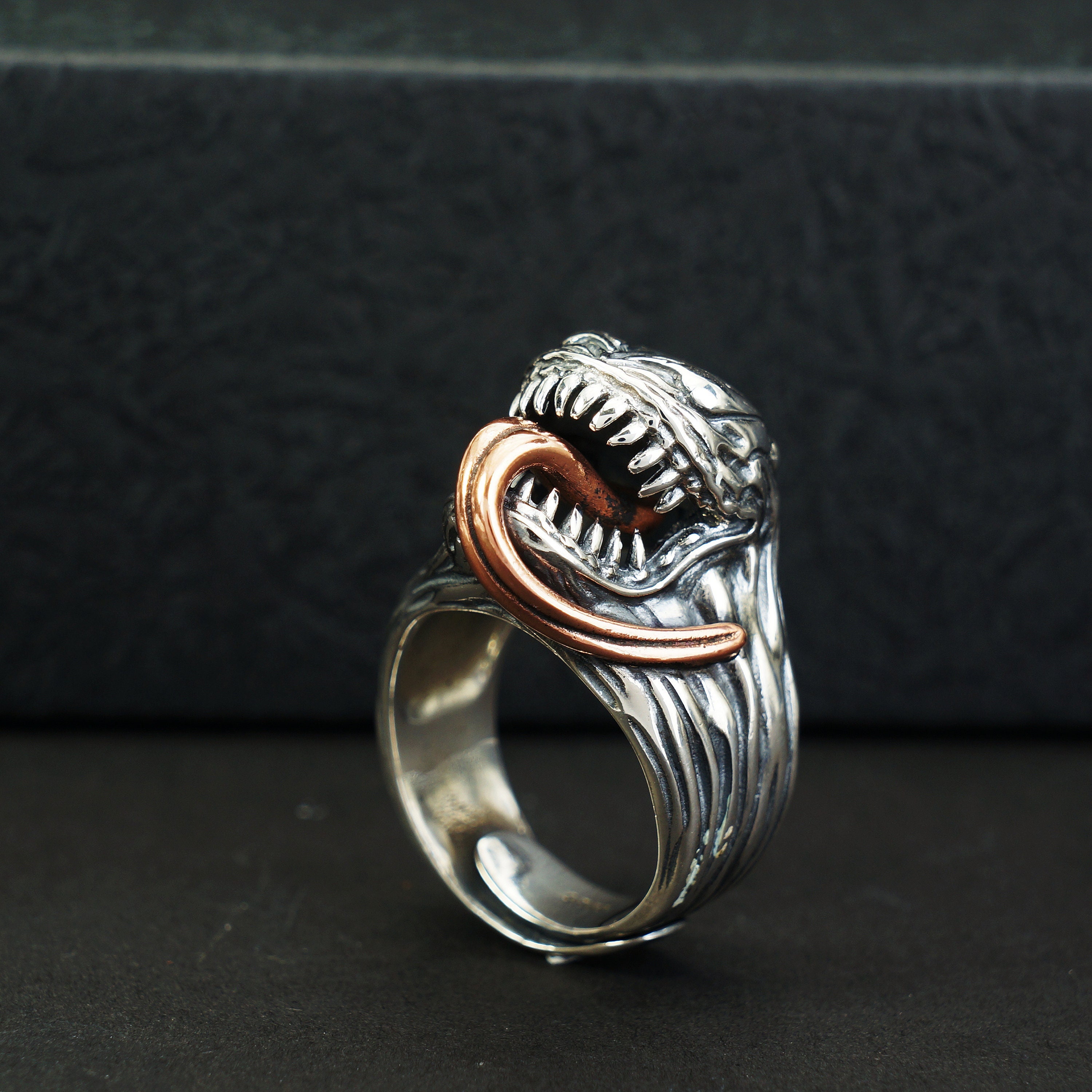 Pure Silver Venom Ring-marvel Superhero Ring-guardian Ring Dark Punk ...
