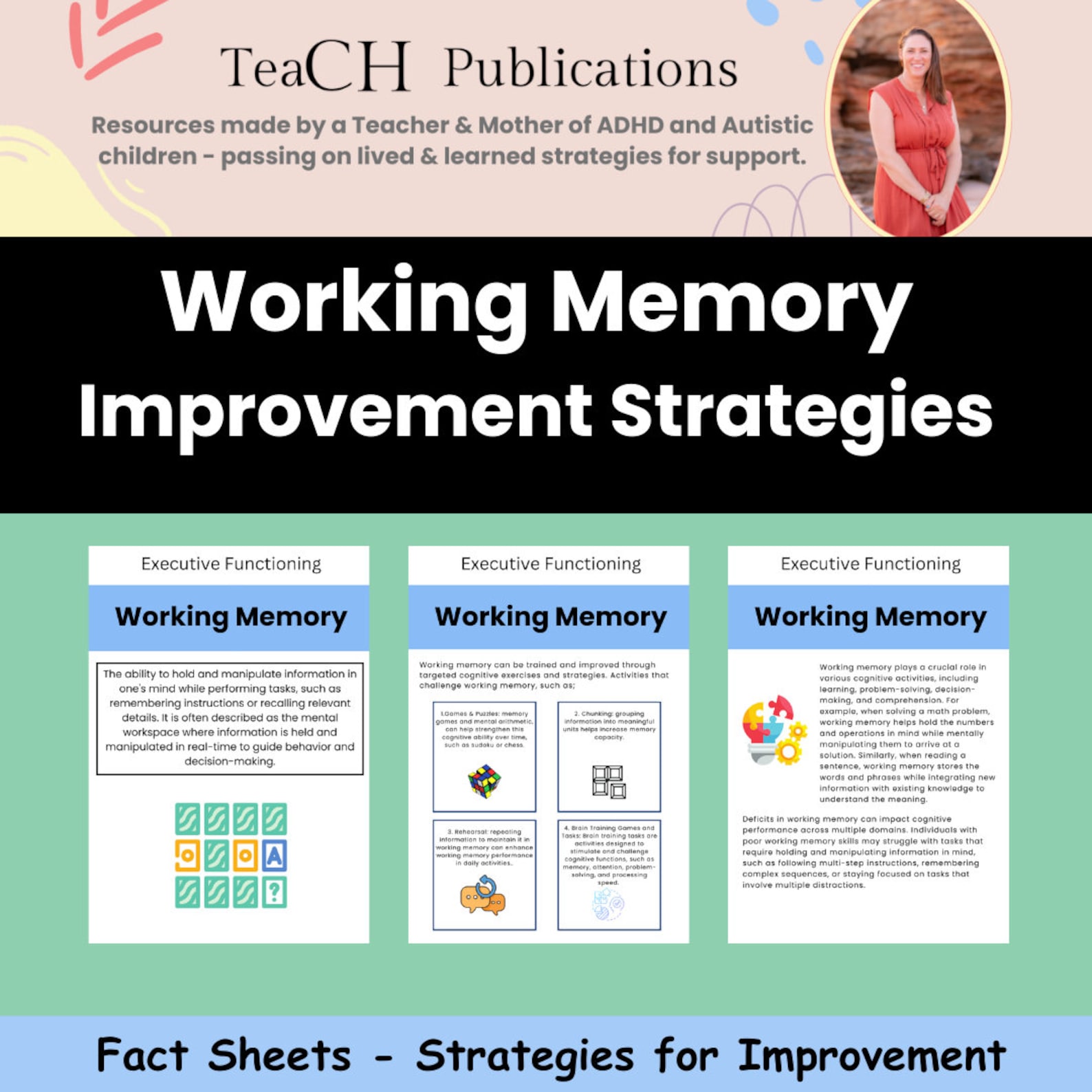 Improve Your Working Memory Strategy Cards Executive Functioning ...