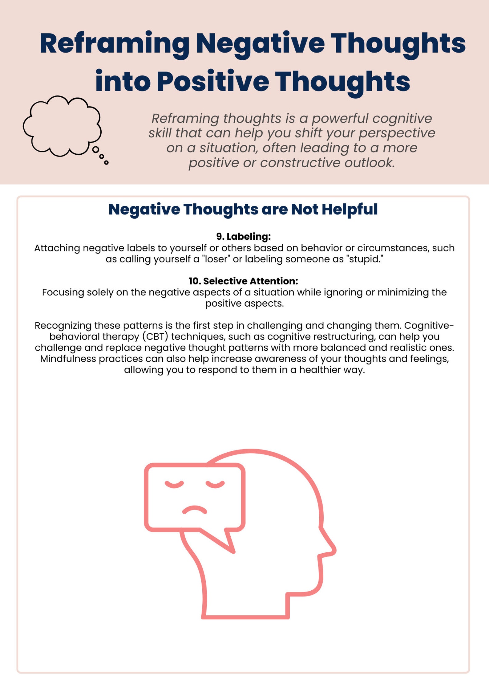 The Power of Positive Thinking Reframe Thinking Negative Into Positive ...