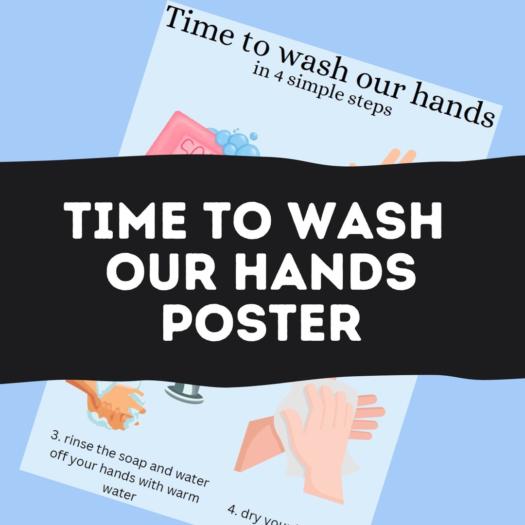 Colorful Handwashing Poster for Autism, Daycares, and Visual Learners ...