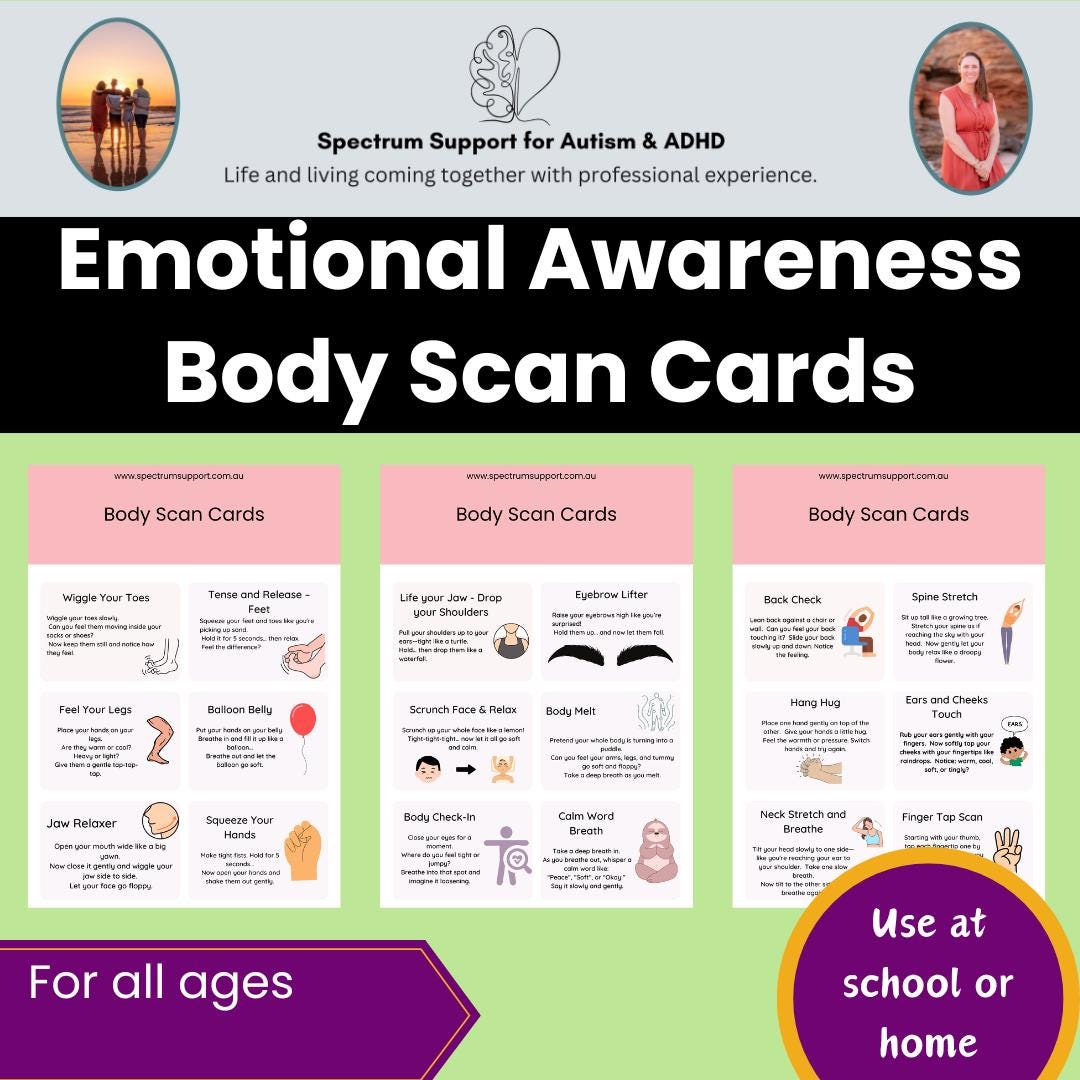 Body Scan Cards: Emotional Regulation Mindfulness Activity (PDF ...