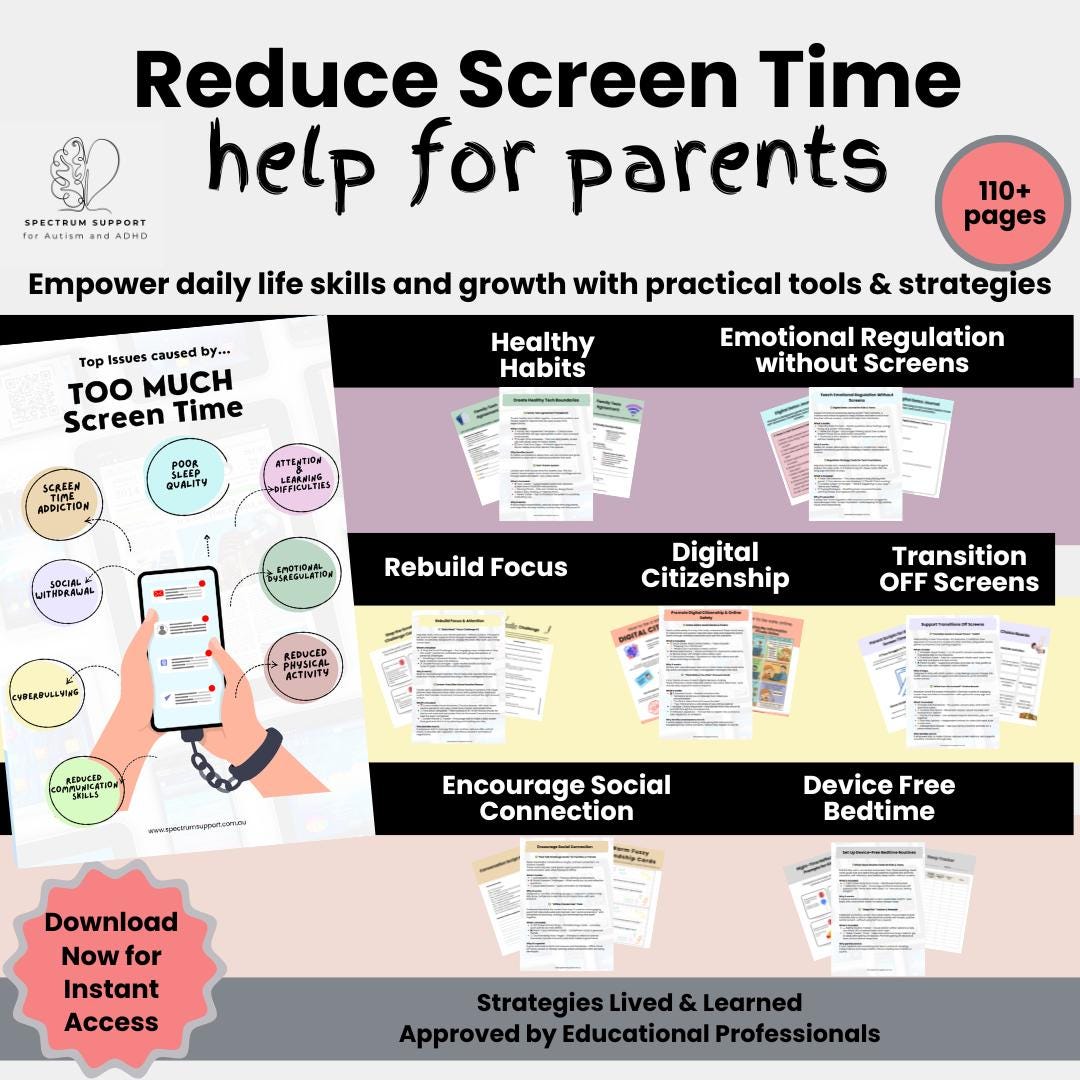 Screen Time Detox Toolkit: Healthy Tech Habits Workbook (PDF Download ...