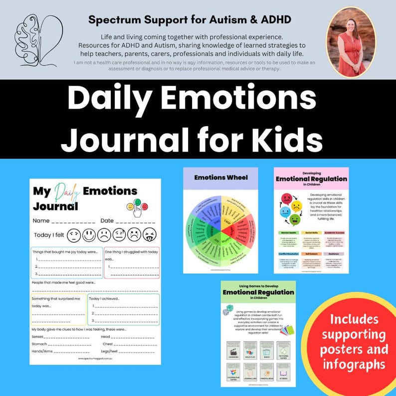 Social Emotional Feelings Journal Daily Emotional Check in With ...