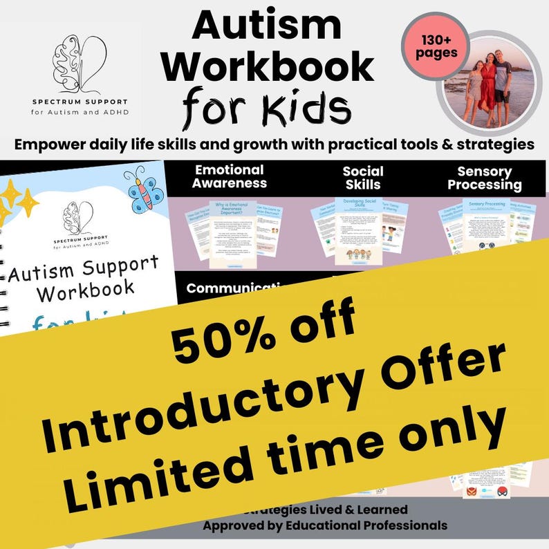 Autism Book Therapy Worksheets Workbook Support Understand Self Build ...