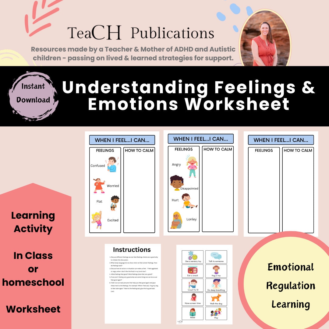 Social-emotional Learning Tool: Feelings & Emotions Worksheet (digital ...