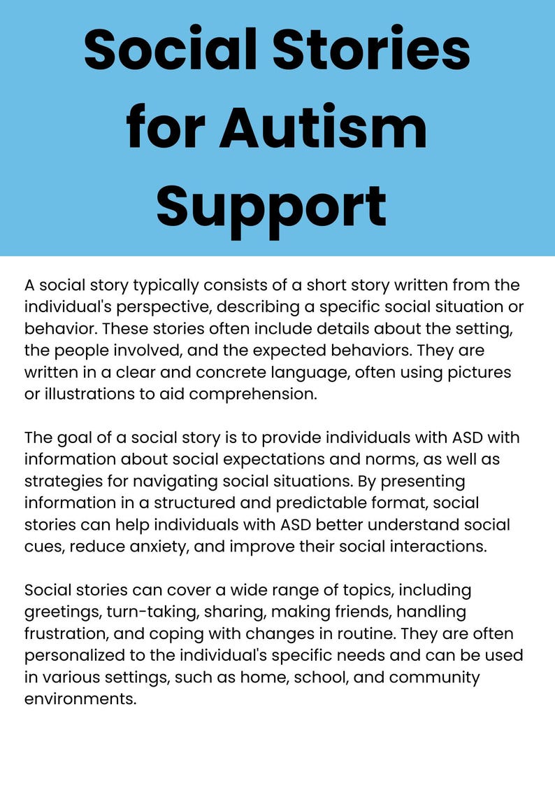 Sensory Overload Social Story: Autism Visual Support (PDF) - Etsy
