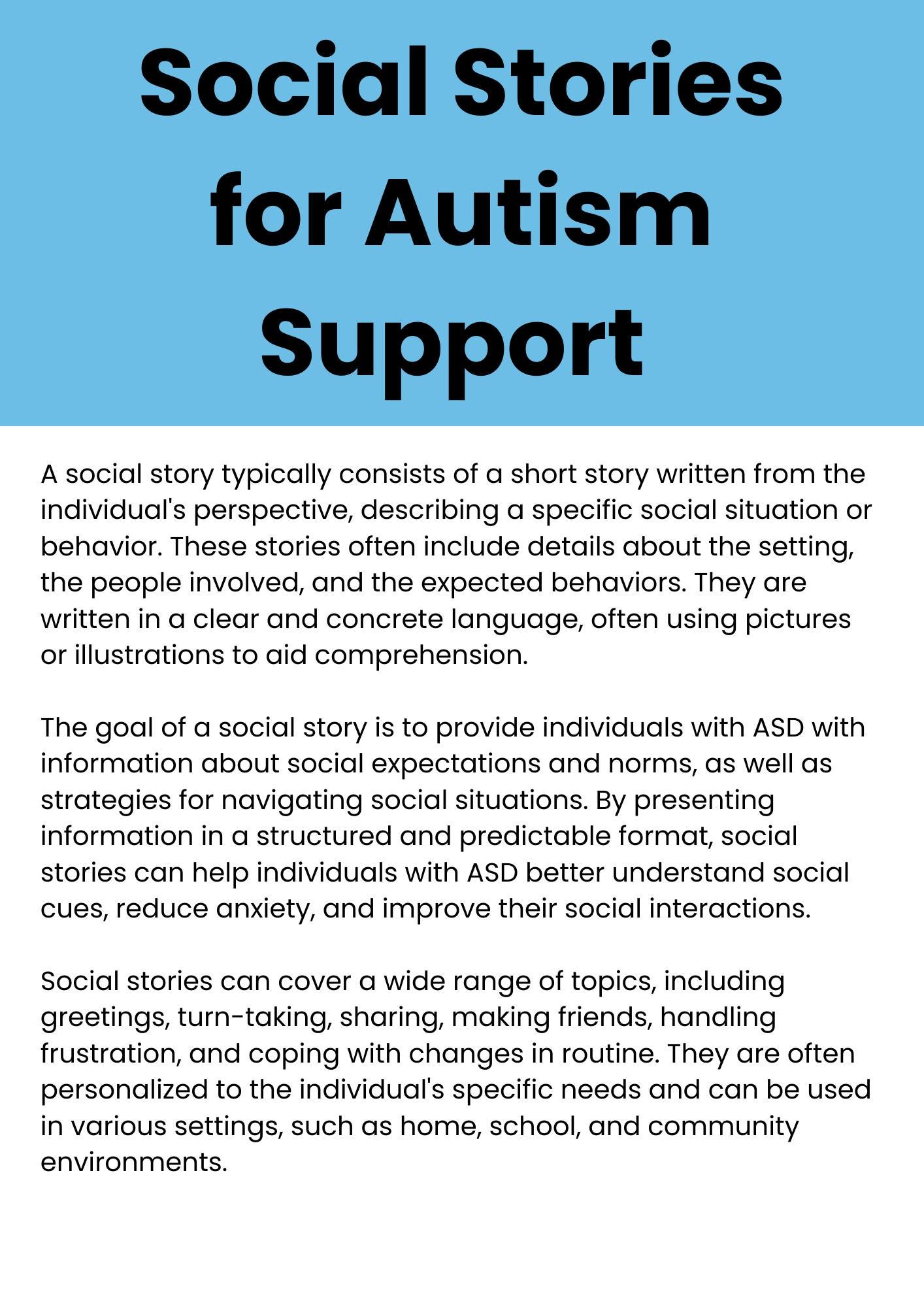 Sensory Overload Social Story Visual Support for Autism Life Coach ...