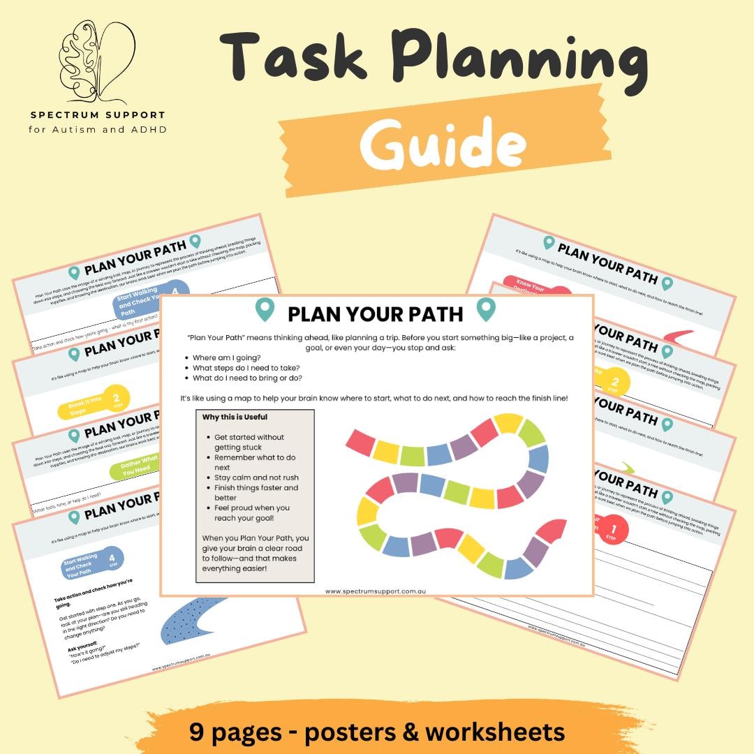 Kids Goal Setting Worksheet Pack: Task Planning, Therapy Support (PDF ...