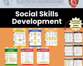 Social Skills Autism ADHD Resource: Learning Activities & Strategies ...