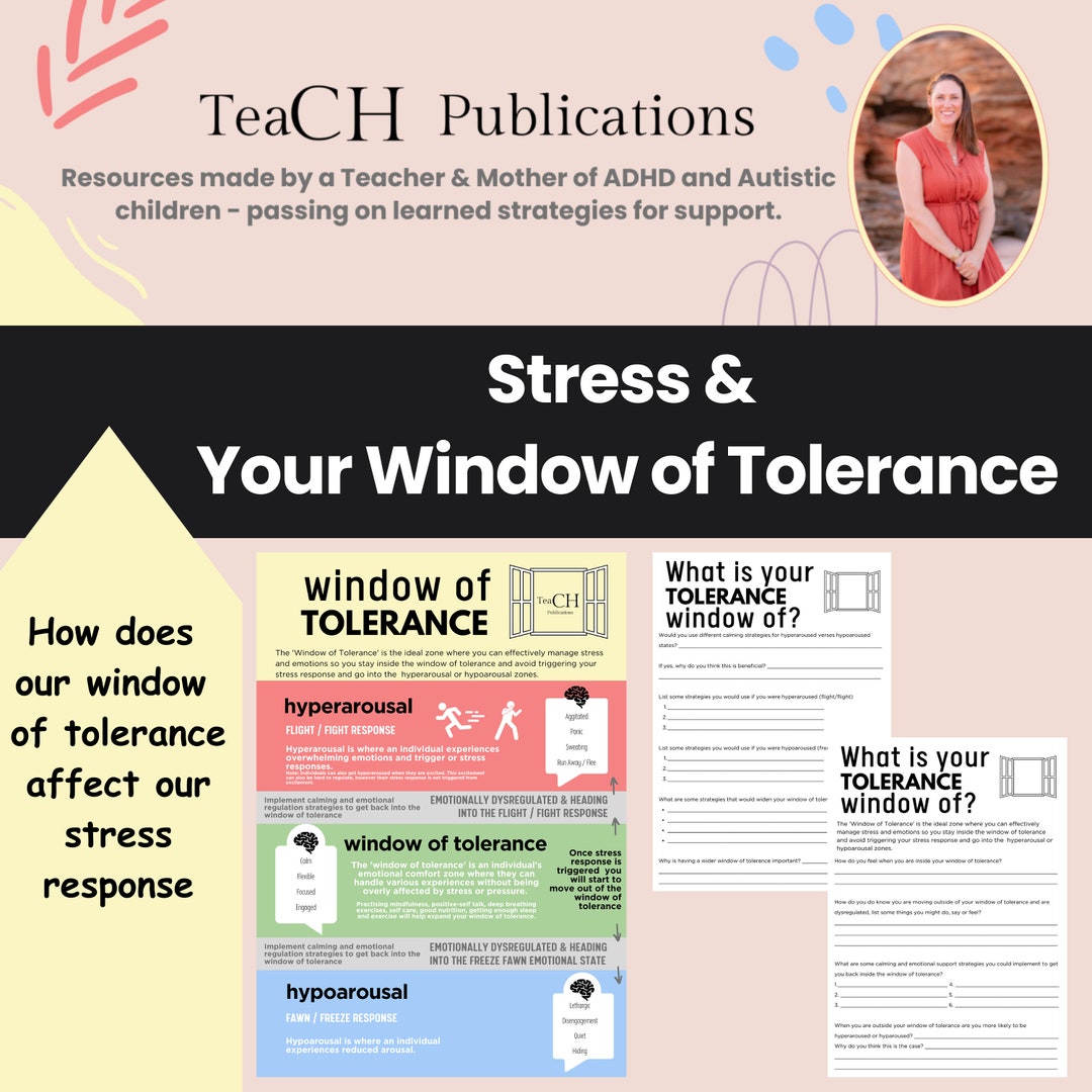 Stress Therapy Emotional Regulation Window of Tolerance Guided Journal ...
