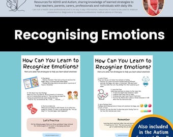 Recognize Emotions Poster: Autism & ADHD Support (digital Download) - Etsy