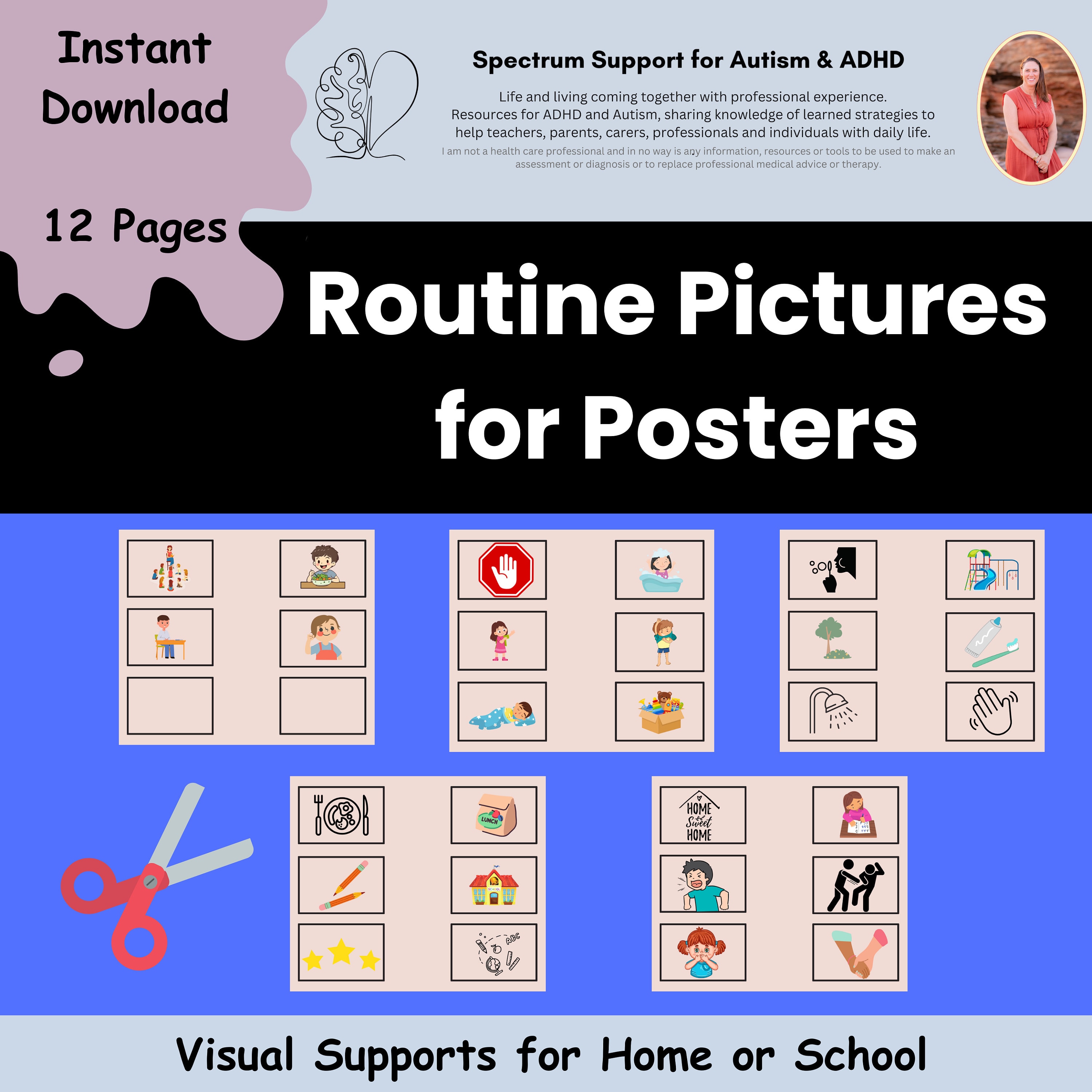 Daily Routine Visual Schedule: Autism & Emotional Support (digital ...