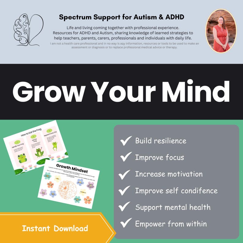 Growth Mindset Activities Bundle: Kids & Teens Mental Health (PDF) - Etsy
