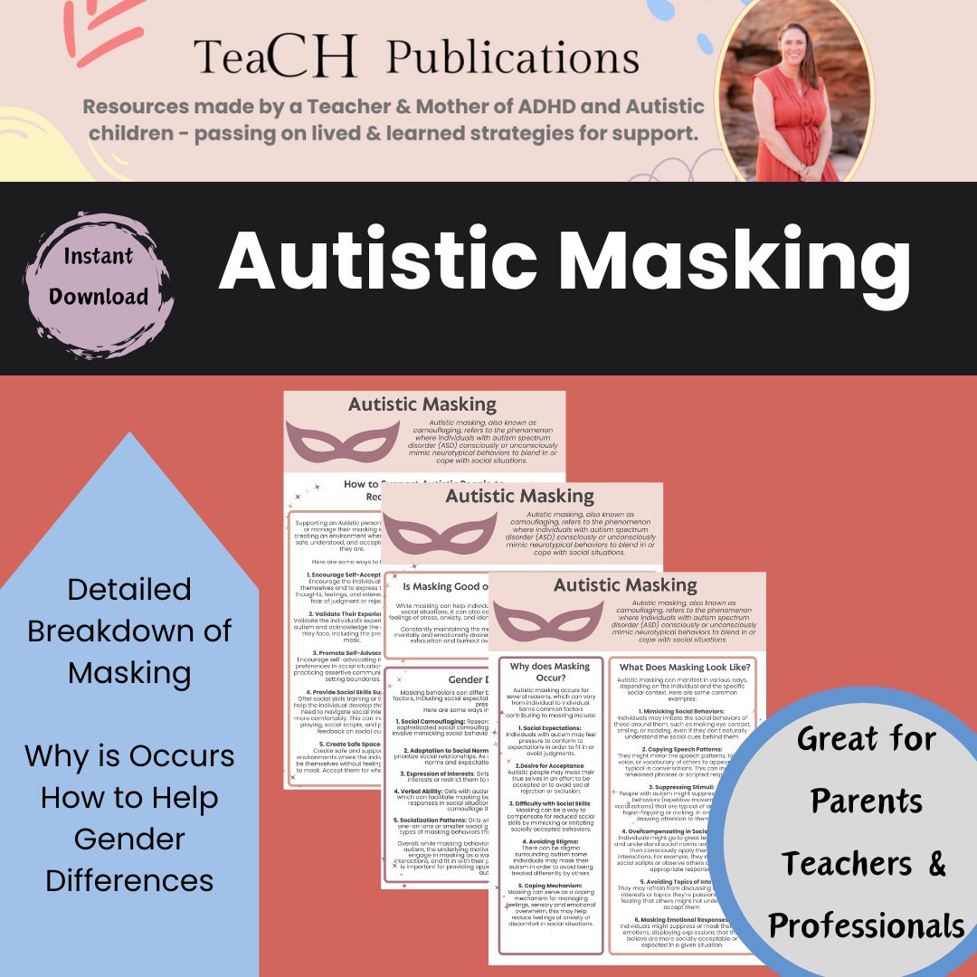 Autistic Masking Autism Spectrum Masking Girls Signs Autism Support ...