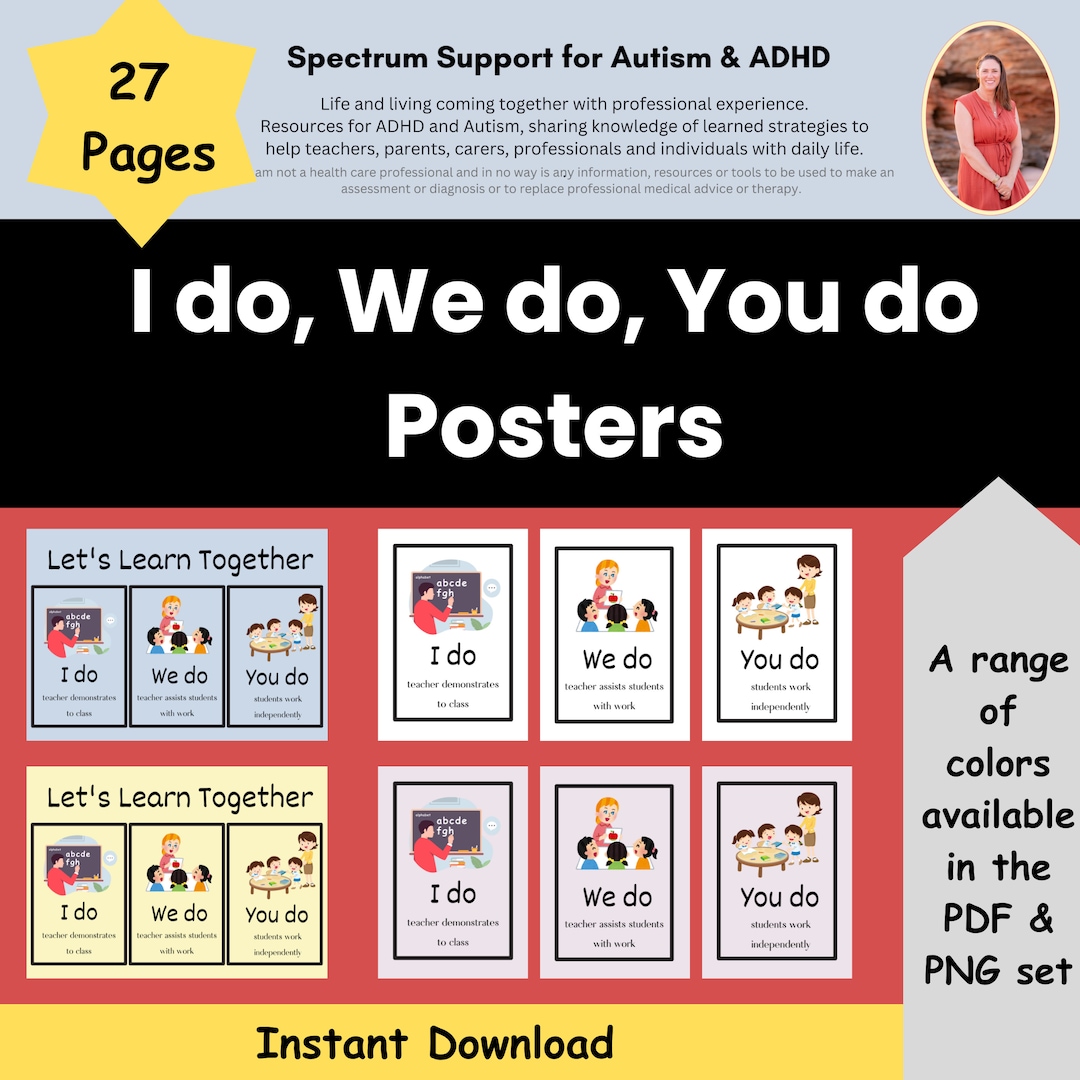 Explicit Lesson Teacher Classroom Posters I Do, You Do, We Do ...