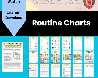 Routine Visual Charts Daily Functioning Support Structure Autism ...