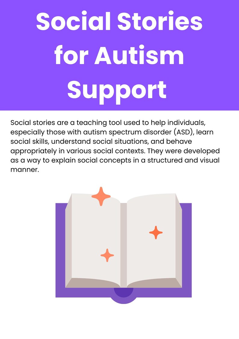 Personal Space Social Story Visual Support for Autism ABA Therapy ...