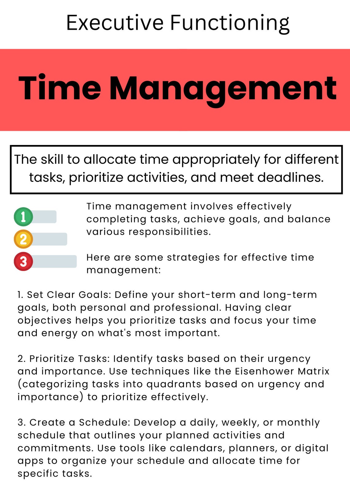 Executive Functioning Time Management and How to Improve Efficiency ...