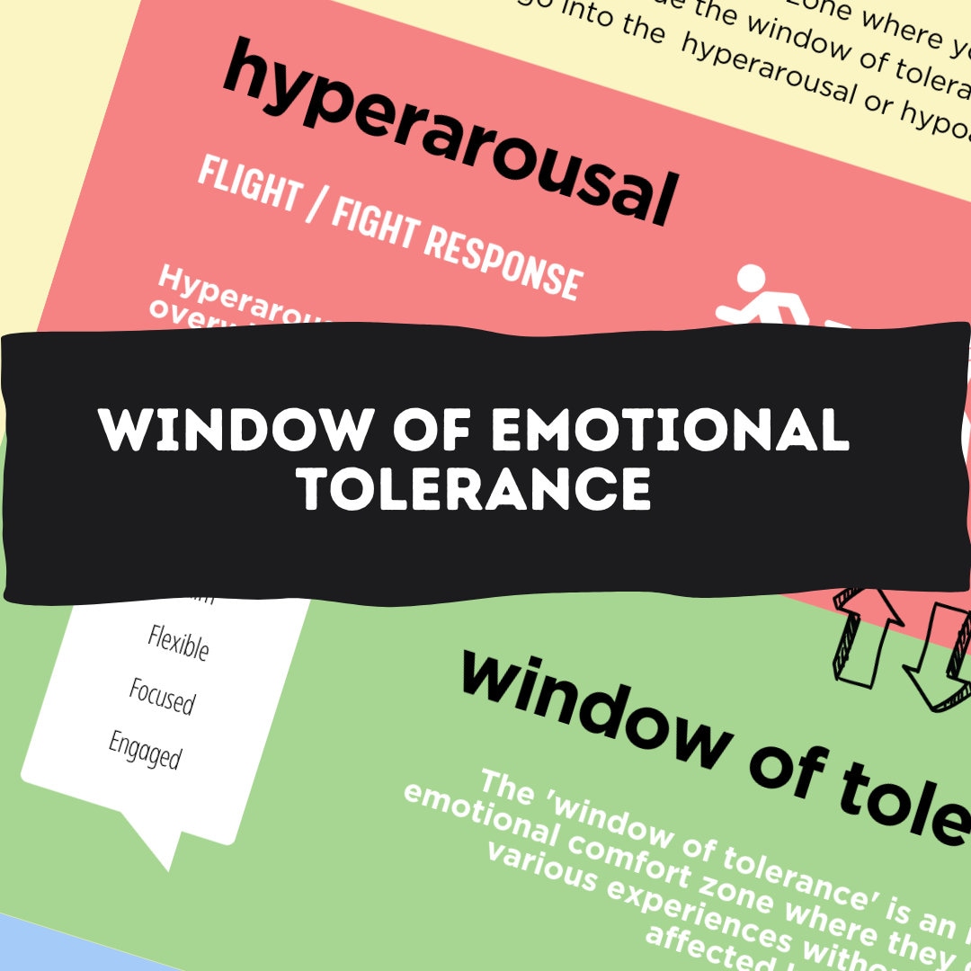Window of Tolerance Poster Emotional Regulation for Parents ...
