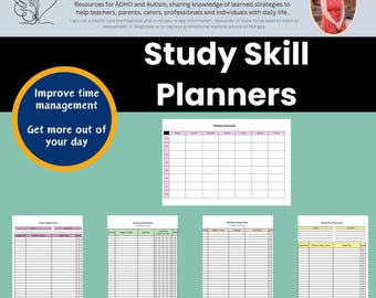 Weekly Study Planner Template: Editable Student Study Guide (digital ...
