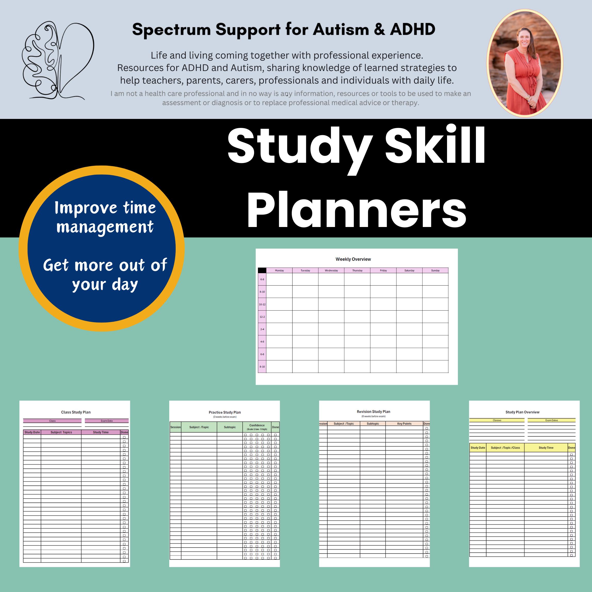Weekly Study Planner Template: Editable Student Study Guide (digital ...