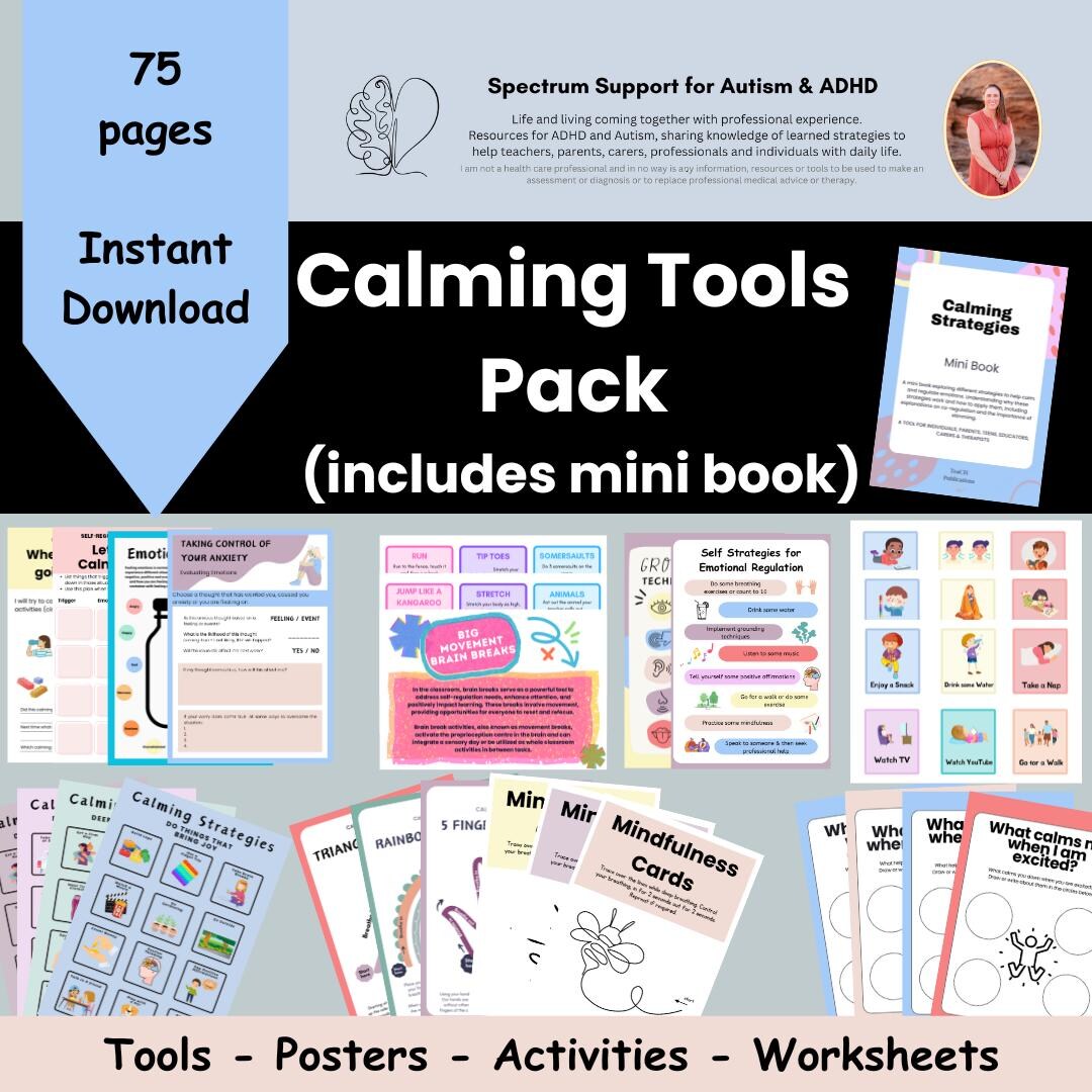 Calming Corner Tools Psychology Poster Pack Including Calming ...