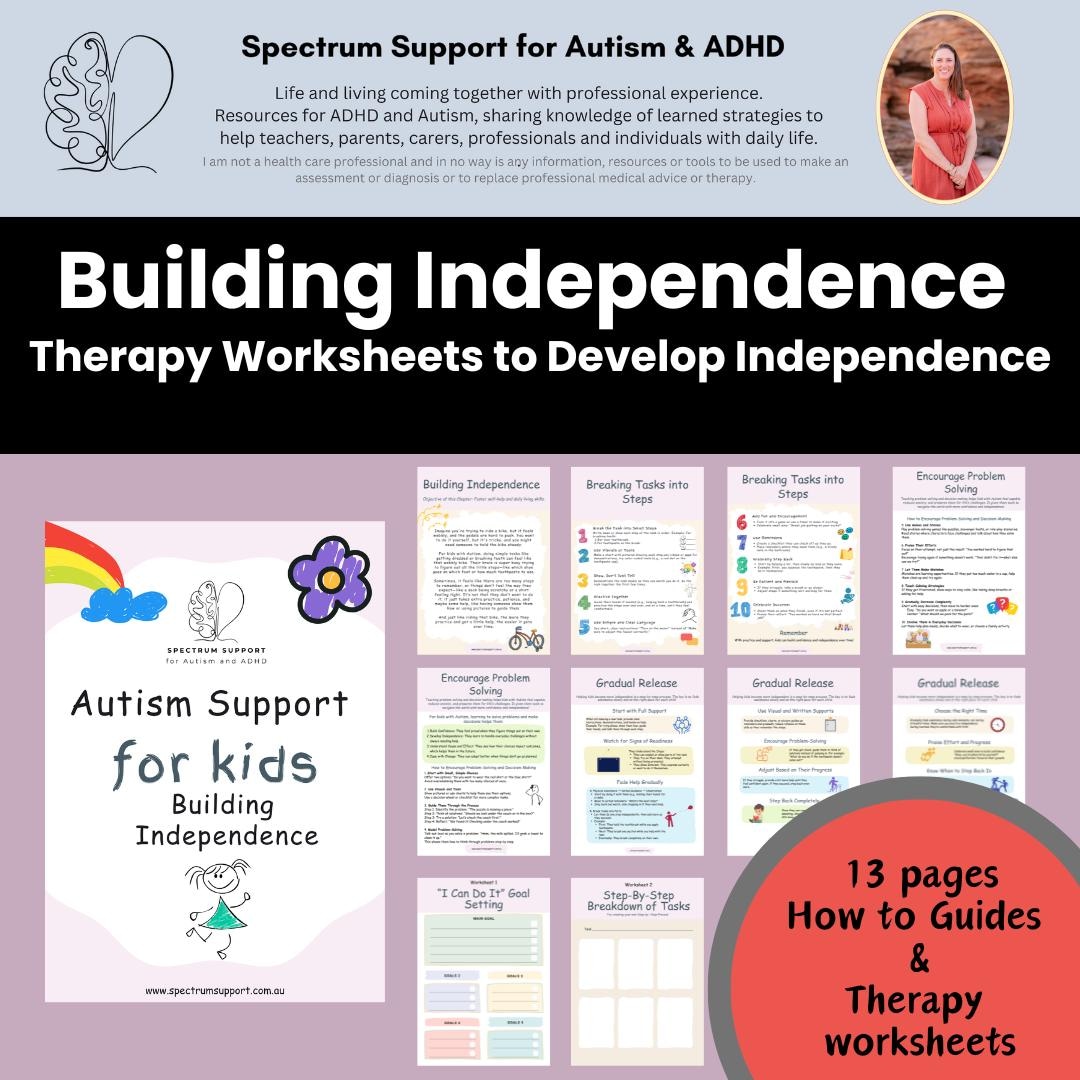 Autism Independence Skills Workbook: Therapy Worksheets (digital ...
