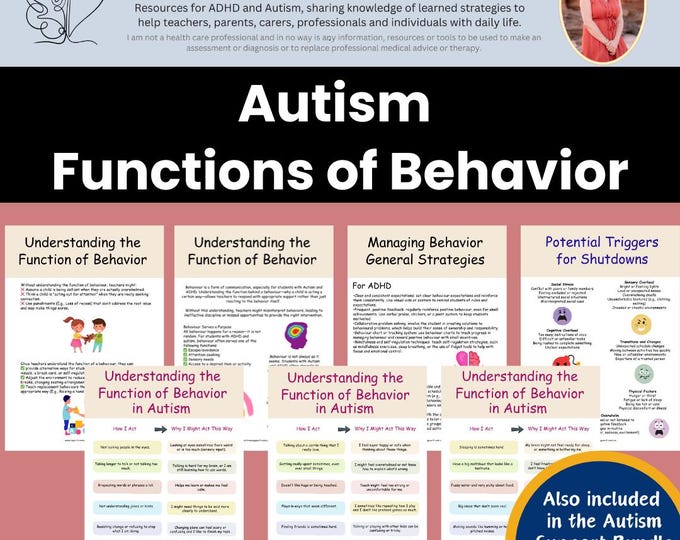 Autism Behavior Cheat Sheet: Support & Growth Handout (digital Download ...
