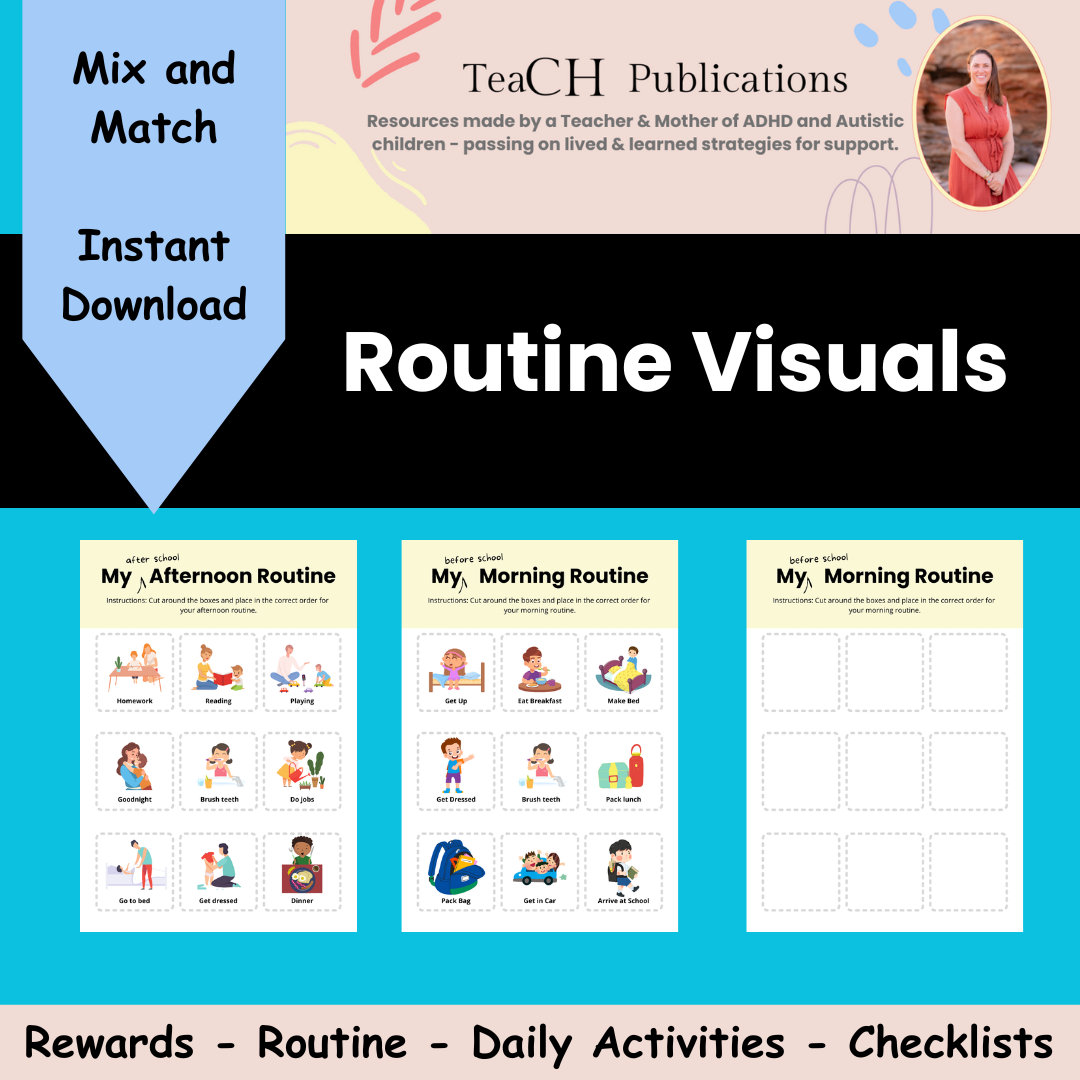 Routine Visual Charts Daily Functioning Support Structure Autism ...