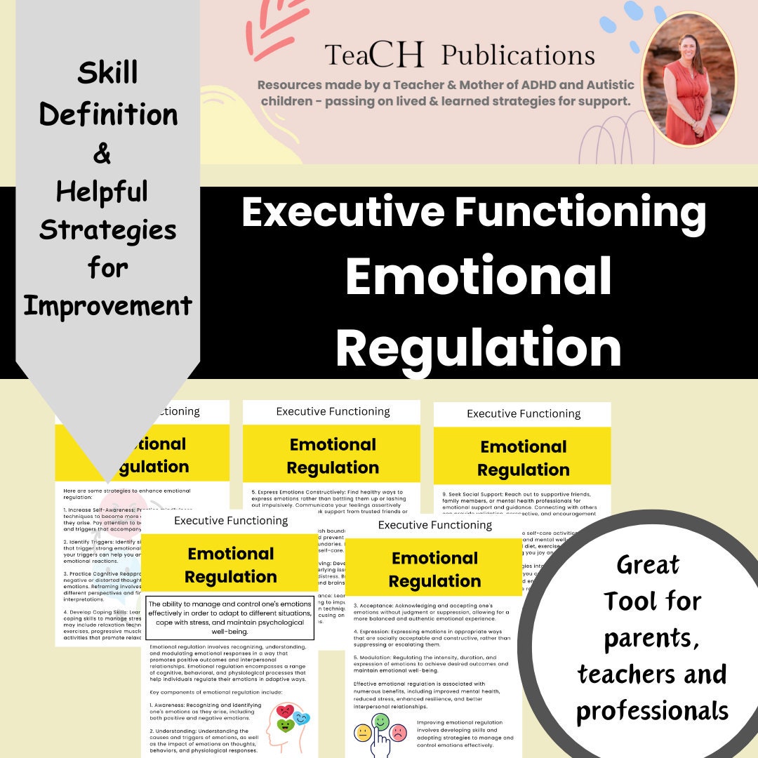 Executive Functioning Improving Emotional Regulation Therapy Tools ...