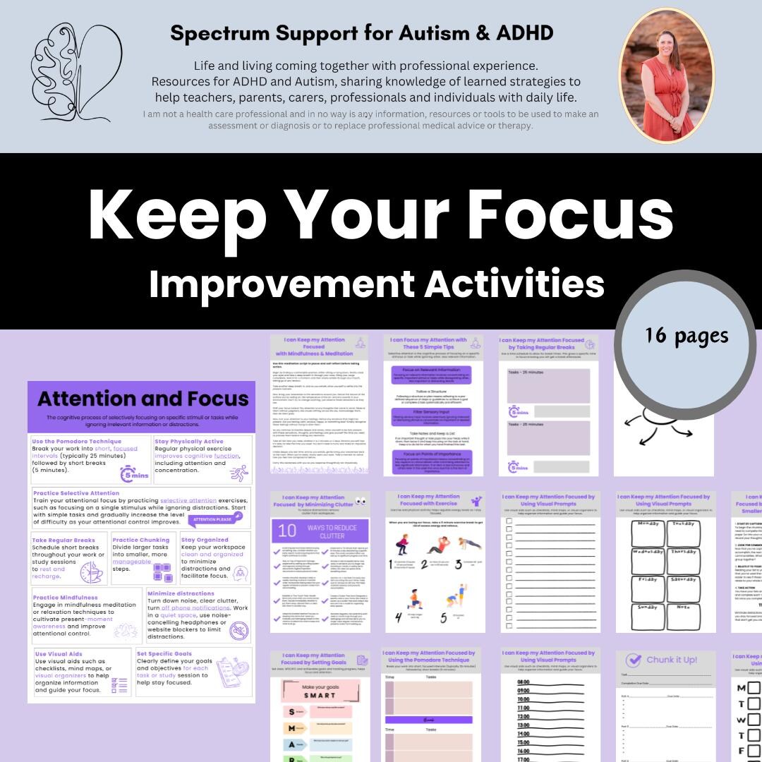 Attention Focus and Concentration Improvement Executive Functioning ...